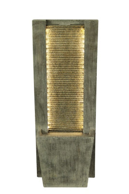 Aqua Creations Grey Ripple Wall Mains Plugin Powered Water Feature with ...