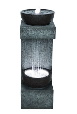 Aqua Creations Kendrick Rain Effect Solar Water Feature with Protective ...