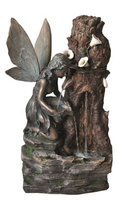 Aqua Creations Spring Solar Water Fairy Solar Water Feature with ...