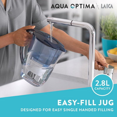 Aqua Optima Oria Water Filter Jug, 2.8L & 9 Evolve+ Filters (9 Month ...