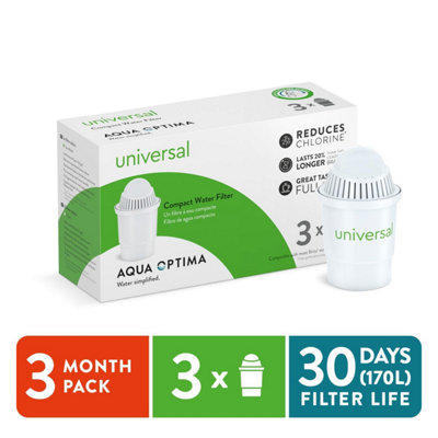 Aqua Optima Water Filter Cartridges Classic Style , 3 Pack (3 Months ...