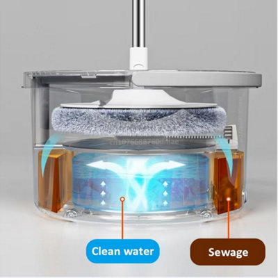Aqua Revolution System X'tra Floor Mop and Bucket Set with 4 x ...