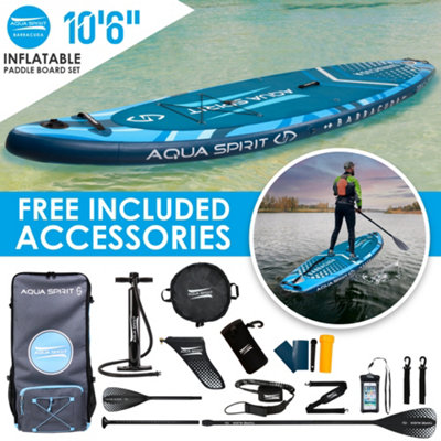 AQUA SPIRIT 10FT 6" x 15cm iSUP Inflatable Stand up Paddle Board for ...