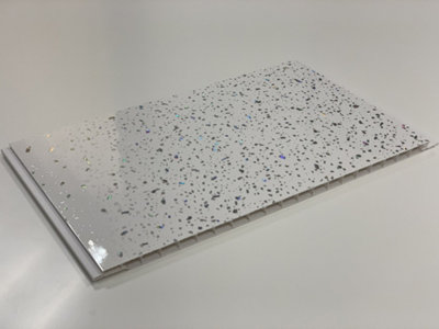 Aquaclad Bathroom Cladding - White Sparkle 2.6m - Offer includes panels ...