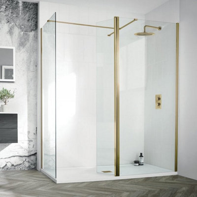 Aquadart Contemporary Bathroom 8mm Glass Wetroom Enclosure Frameless ...
