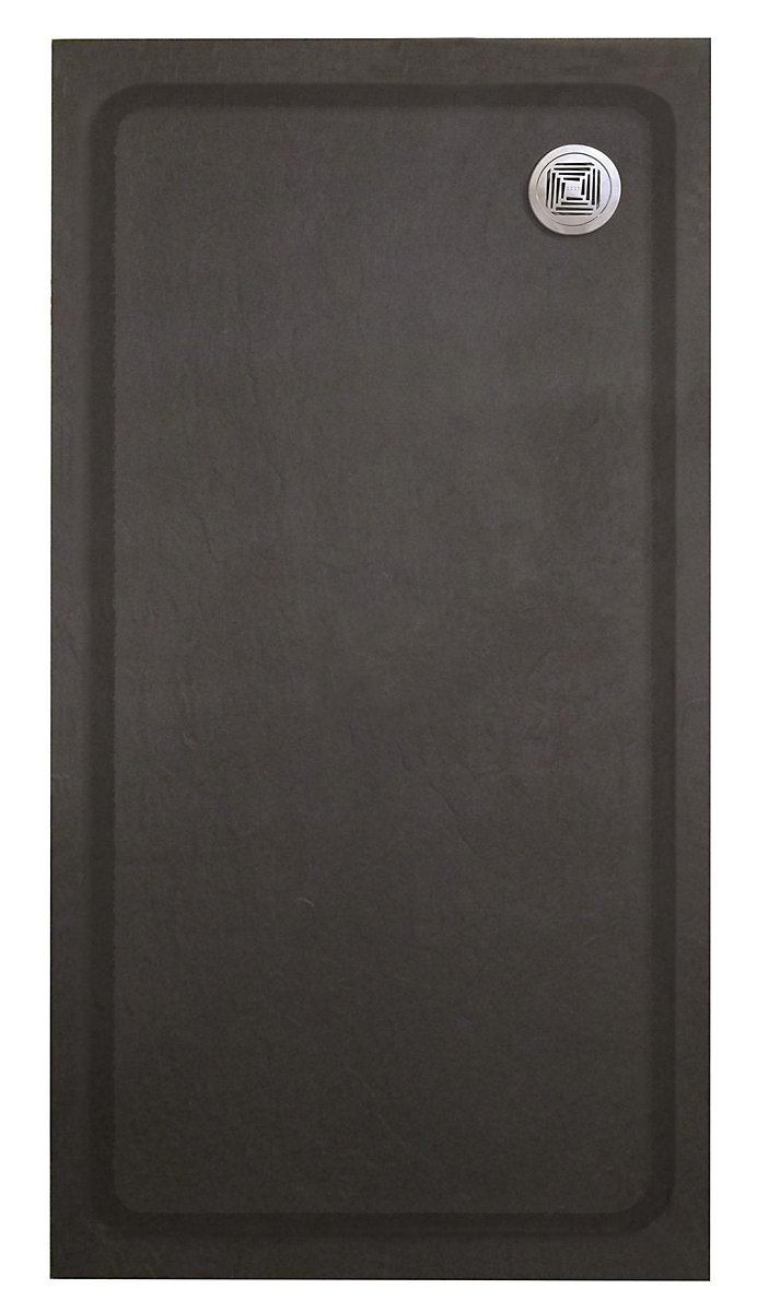 Aquadart Luxury Black Slate Effect Shower Tray - Chrome Waste ... Aquadart Luxury Black Slate Effect Shower Tray - Chrome Waste ...