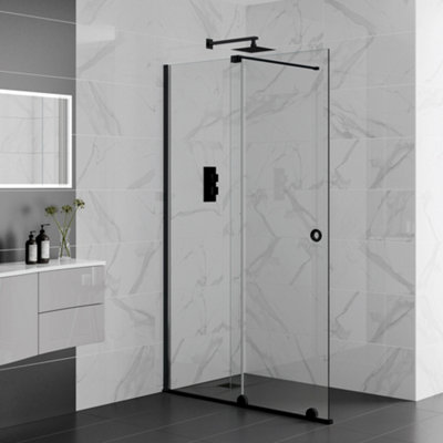 Aquadart Rolla8 Toughened Glass Sliding Wetroom Enclosure Shower Door ...