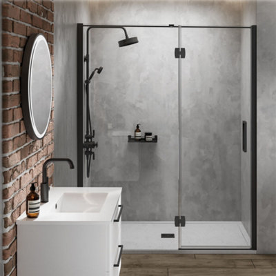 Aquadart Venturi 10 Enclosure Fixed Panel Recess Metal Pack Matt Black