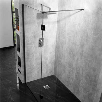 Aquadart Wetroom 10 Shower Profile Pack Bathroom 2000mm Brushed Nickel