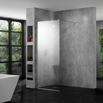 Aquadart Wetroom 10mm Clear Glass Shower Panel Bathroom 1000mm