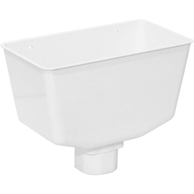 Aquaflow - White Rainwater Gutter Hopper