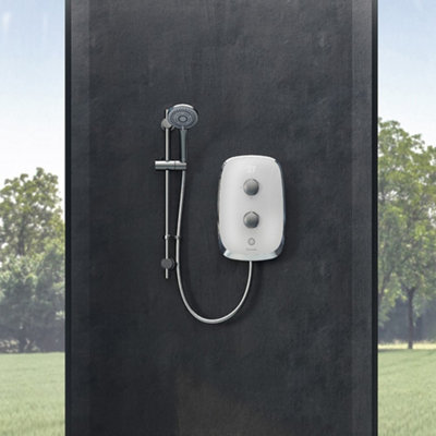 Aqualisa 10.5kw eMotion Arctic White Electric Shower Digital Display ...