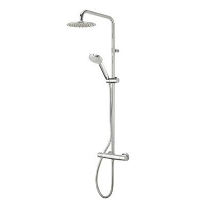 Aqualisa MD110SC Midas 110 Safe Touch Thermostatic Dual Outlet Column ...