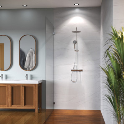 Aqualisa MD110SC Midas 110 Safe Touch Thermostatic Dual Outlet Column ...