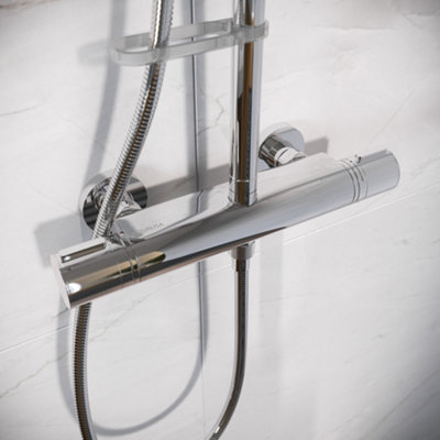 Aqualisa MD110SC Midas 110 Safe Touch Thermostatic Dual Outlet Column ...