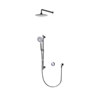 Aqualisa Smart Glo GLO.A1.BV.DVFW.23 Dual Outlet With Riser Rail And ...