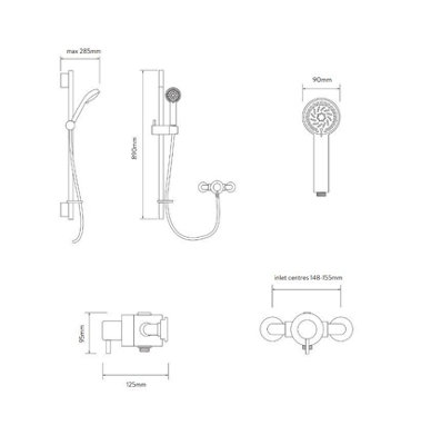 Aqualisa SRN001EA Siren SL Exposed Thermostatic Mixer Shower With ...