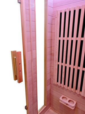 Aqualusso 3 Person Far Home Infrared Sauna 1500mm x 1050mm Carbon ...