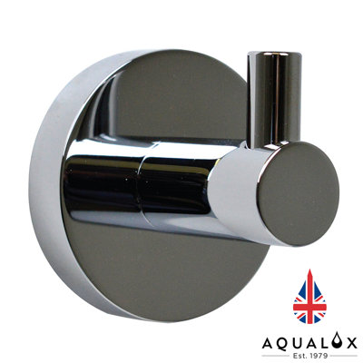 Aqualux Accessories Perth Single Robe Hook | DIY at B&Q