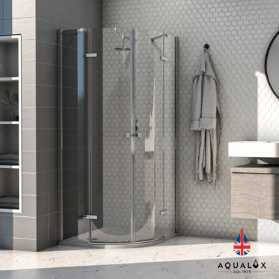 Aqualux Aquarius 8 Offset Quad (Double Door) 1200 x 800 x 2000mm | DIY ...