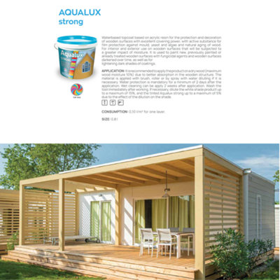 Aqualux Strong Waterbased Wood Coating, Protects Against Fungus, Mould ...