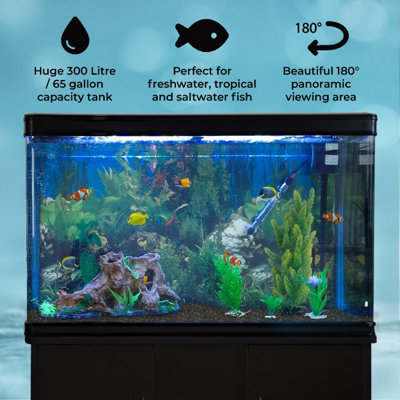 Aquarium Fish Tank Cabinet Black