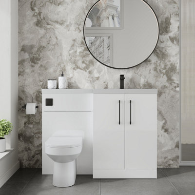 Aquarius Brisbane 1100mm 2 Door Vanity Toilet WC Unit Combination Unit ...