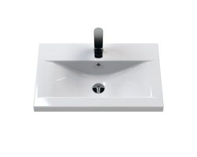 Aquarius Brisbane 600mm 2 Drawer Floor Standing Vanity Unit with 1 Tap ...