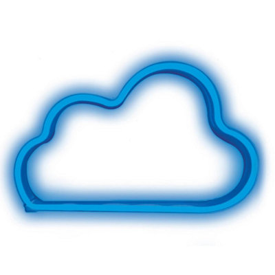 Aquarius Cloud LED Light Neon Sign with Battery and USB Power