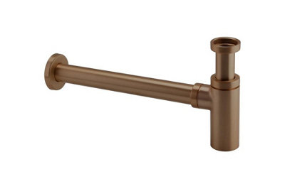 Aquarius FT Round Modern Basin Bottle Trap Brushed Bronze