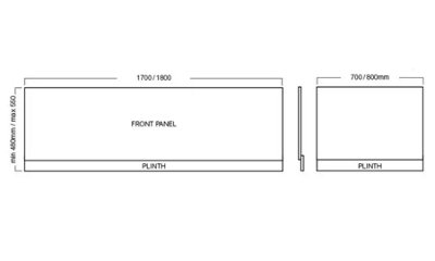 Aquarius Halite Waterproof Traditional Shaker Front Bath Panel White ...