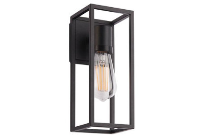 Aquarius Lumen Box Single Wall Light Matt Black