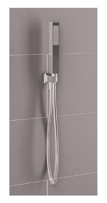 Aquarius Modern Square Wall Mounted Shower Kit with Outlet and Hose ...