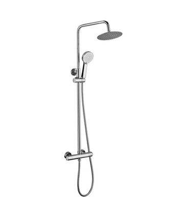 Aquarius RainLux Eco Round Adjustable Exposed Bar Shower System Chrome