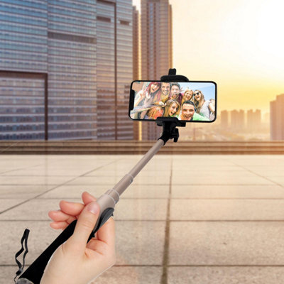Aquarius Selfie Stick with Video Function - Silver