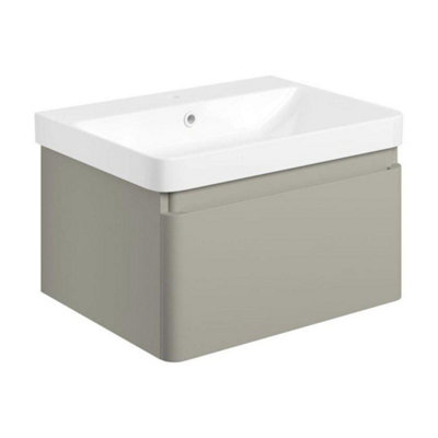 Aquarius Sophie 605mm Matt Latte Wall Hung Vanity Unit, Tall Boy ...