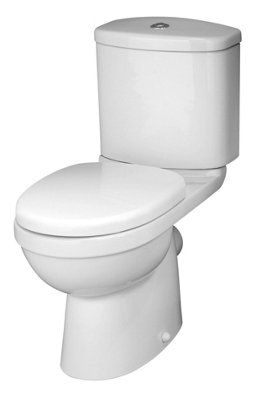 Aquarius Sydney Rimless Close Coupled Toilet WC with Soft Close Seat
