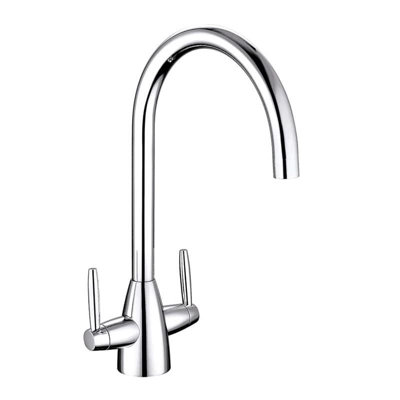 Aquarius TrueCook Series 15 Chrome Two Handle Kitchen Mixer Tap AQTK015 ...