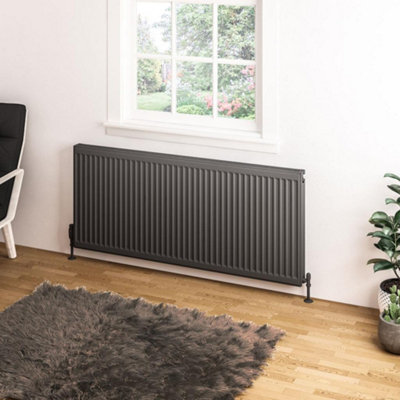 Aquarius Type 11 Compact Panel Radiator 600 x 1400 Matt Anthracite AQ250067