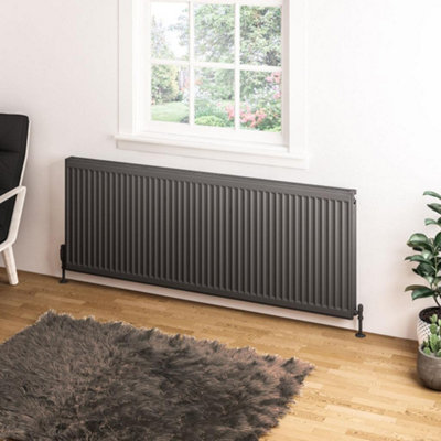 Aquarius Type 11 Compact Panel Radiator 600 x 1600 Matt Anthracite ...