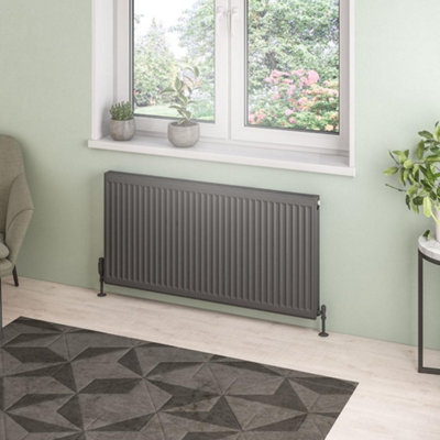 Aquarius Type 21 Compact Panel Radiator 600 x 1200 Matt Anthracite AQ250123
