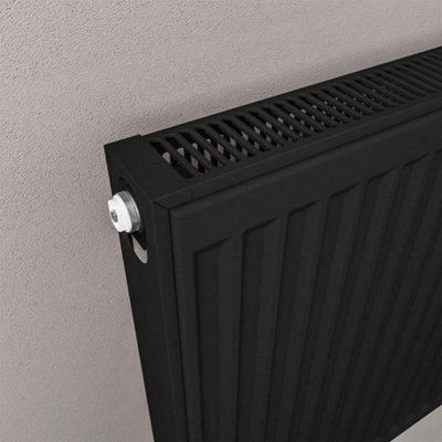 Aquarius Type 22 Compact Panel Radiator 600 x 1400 Matt Black AQ250199