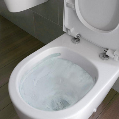 Aquarius Urbano Rimless Wall Hung Toilet Pack with Frame, Soft Closing ...