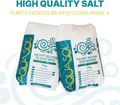 AQUASOL Water Softener Salt Tablets 25KG x 4 Bags - 100% Made from ...