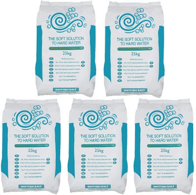 AQUASOL Water Softener Salt Tablets 25KG x 5 Bags - 100% Made from ...