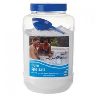 AQUASPARKLE PURE SPA SALT 1 X 5kg anti caking clear jacuzzi hot tub