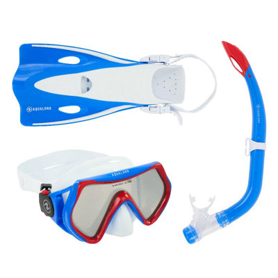 Aquasphere Childrens/Kids 2024 Hero Snorkel Set Blue (S-M)