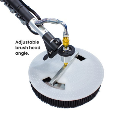 Aquaspray Rotary Solar Panel/Roof Cleaning Brush With 18ft Telescopic Lance