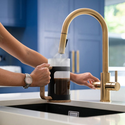 Aquatap Ultra Gold Pull-Out C-Shape 4-in-1 Instant Boiling Water Tap