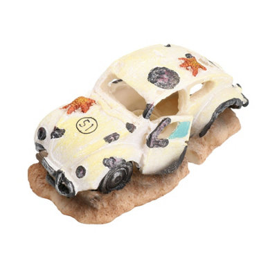 Buy Aquatic Aquarium Decor Deco LED Beetle Car Fish Tank Ornament ...